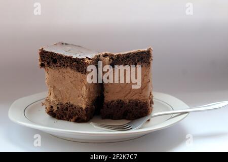 Rigo Jancsi, a traditional Hungarian cube-shaped chocolate sponge cake ...