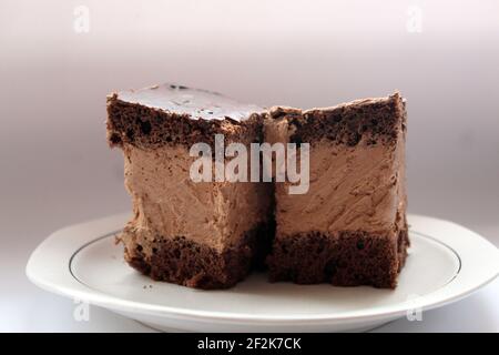Rigo Jancsi, a traditional Hungarian cube-shaped chocolate sponge cake ...