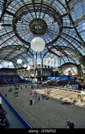 An inside view of the Grand Palais on April 15, 2024 in Paris, France ...