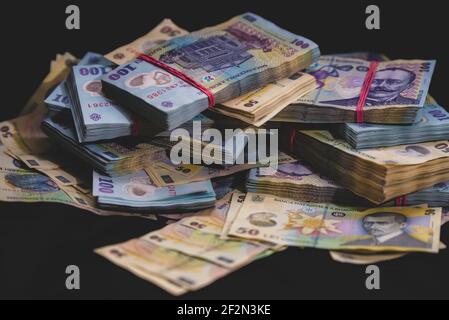 A closeup shot of a pile of Lei banknotes Stock Photo - Alamy