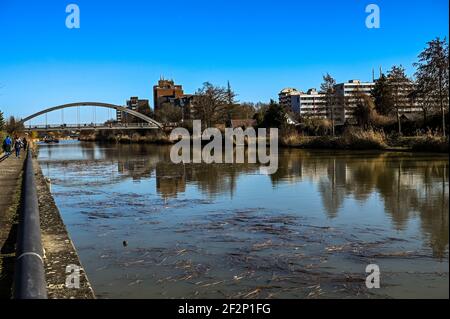 The Mittelland Canal in Hanover Stock Photo - Alamy