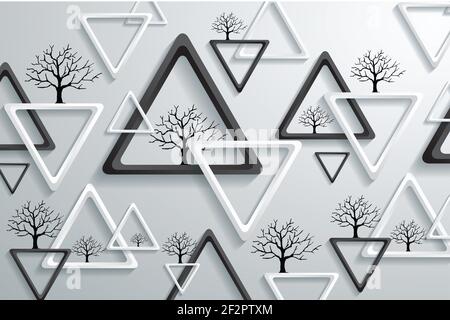 3d wallpaper for wall . mural tree with golden stem and flowers ...