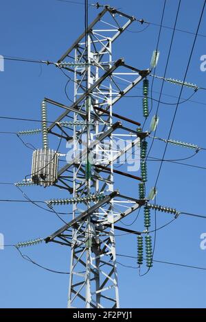 electric pylon in the center of Moscow (Russia Stock Photo - Alamy