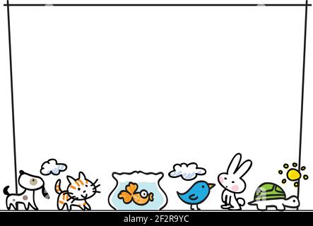 vector cartoon pet border background Stock Vector Image & Art - Alamy
