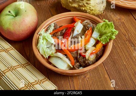 Ethiopian delicious Derek tibs meat dish Stock Photo - Alamy