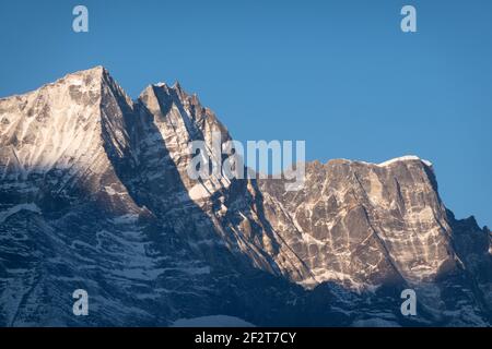 A beautiful shot of snow-covered Himalayan Mountain Range Stock Photo ...