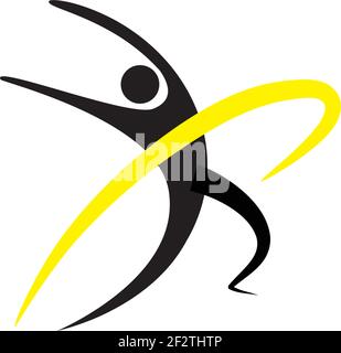 vector design people man dancing icon sigh logo Stock Vector Image ...