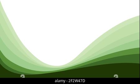 vector green colour wave background Stock Vector Image & Art - Alamy