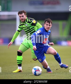 Harrogate Town's Ryan Fallowfield (left) and Notts County's Jim O'Brien ...