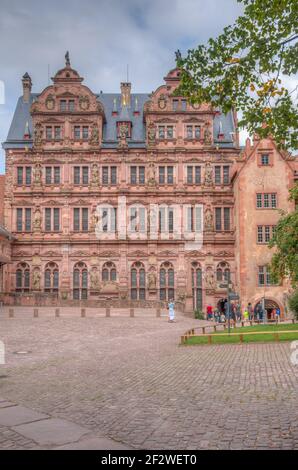 the main courtyard of the palace in Heidelberg, Germany Stock Photo - Alamy