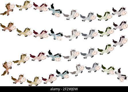 horse running border logo set background Stock Vector Image & Art - Alamy