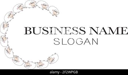 sheep cartoon border frame background Stock Vector Image & Art - Alamy