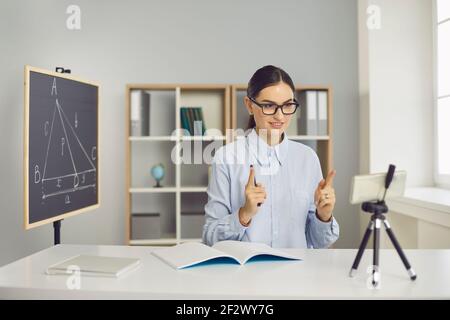 Elearning and online lesson concept. Young woman cartoon character in ...