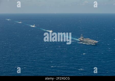 The Greek Navy Hydra-class frigate HS Psaraa, left, and the U.S. Navy ...