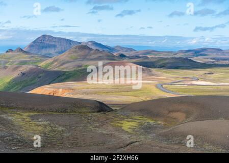 Aerial view of Krafla and Leirhnjukur on Iceland Stock Photo - Alamy