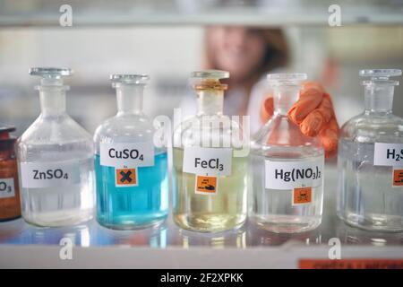 Microbiology Laboratory a shelf with sterile glass container Stock ...