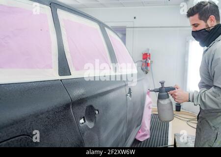 Paint spray master for car painting in the automotive industry Stock ...