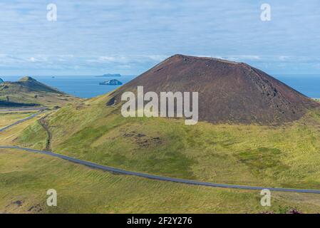 Helgafell volcano situated at Heimaey island in Iceland Stock Photo - Alamy
