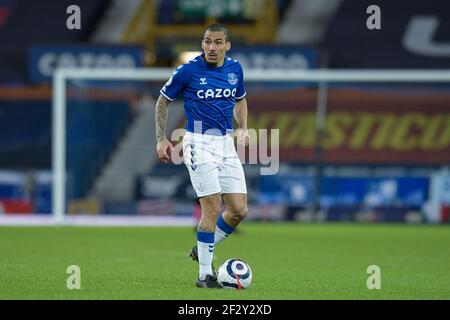 Liverpool, UK. 13th Mar, 2021. Dominic Calvert-Lewin #9 of Everton in ...