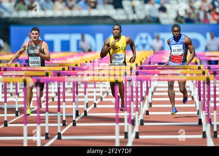 Hansle Parchment (Jamaica), Jeffrey Julmis (Haiti).110m hurdles men ...