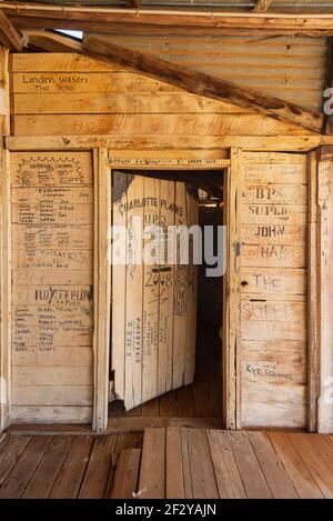 Old shearing shed at Charlotte Plains, an old cattle and sheep station near Cunnamulla ...