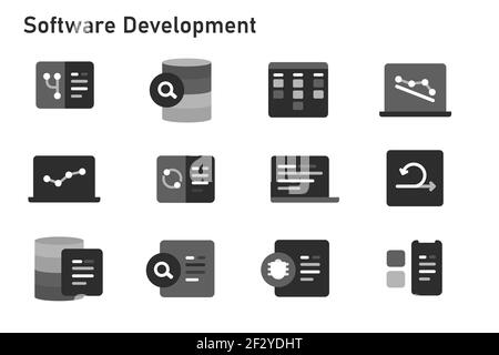 agile methodology icon, black vector sign with editable strokes ...