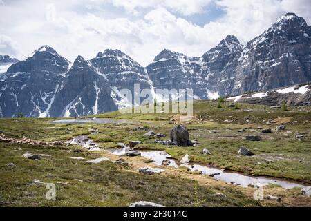 view of the Rocky mountains, near Moraine Lake and Lake Louise, Alberta, Canada Stock Photo - Alamy