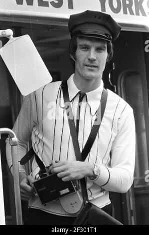 Paul Madeley and pals celebrate the opening of his colour centre Stock ...