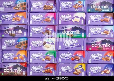 Stuttgart, Germany - March 3, 2021: Milka chocolate chocolates ...