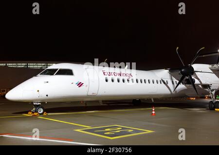 Stuttgart, Germany - November 27, 2018: IAE V2527-A5 engine on an ...