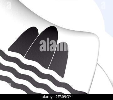 3D Illustration of a waving Maltese region flag of Gozo Stock Photo - Alamy