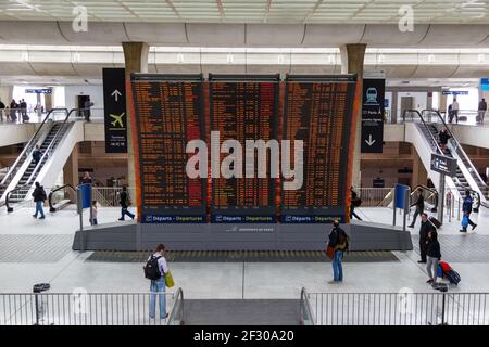 Paris, France - May 23, 2015: Terminal 2F at Paris Charles de Gaulle ...