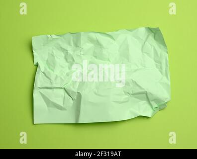 rectangular blank green sheet of paper glued with green sticky paper on ...