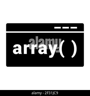 Array vector icon isolated on transparent background, Array ...