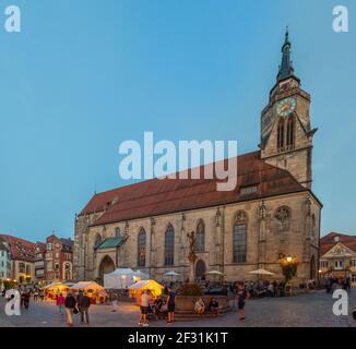 Tubingen, Germany, September 19, 2020: Colorful facades of houses ...