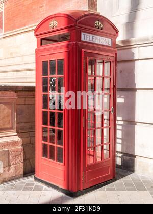 A iconic red K2 phone box, Saint George's Road, Southwark. The K2 kiosk ...