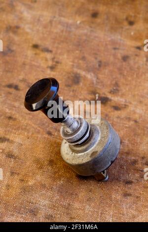 Vintage push-button switch, France Stock Photo - Alamy