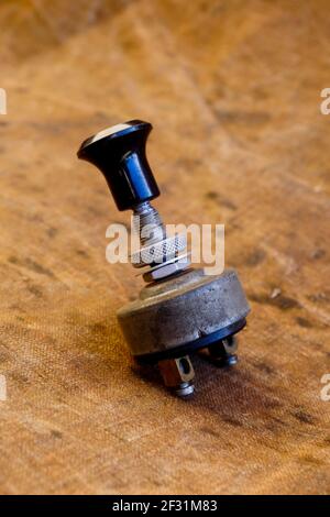 Vintage push-button switch, France Stock Photo - Alamy