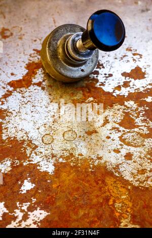 Vintage push-button switch, France Stock Photo - Alamy