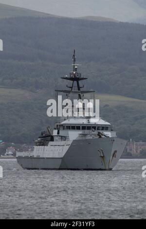 HMS Mersey (P283), a Batch 1 River-class patrol vessel operated by the ...