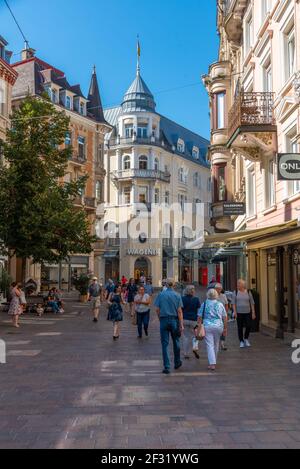 Baden Baden, September 22, 2020: People are strolling through the old ...
