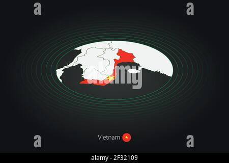 Network map of Vietnam. Country digital connections map. Technology ...