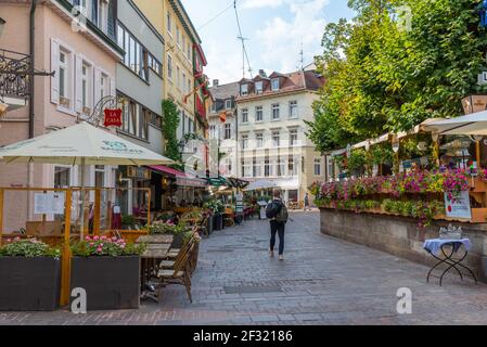 Baden Baden, September 23, 2020: People are strolling through the old ...