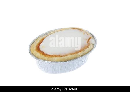 The classic Swedish pastry Mazarin isolated on white background Stock ...