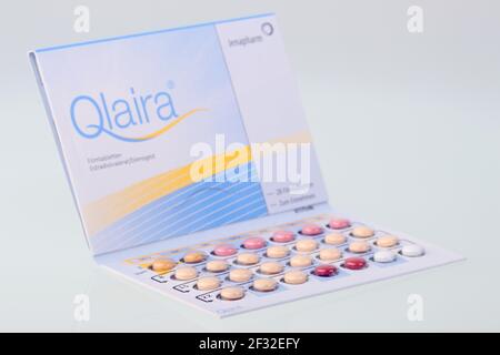 Contraceptive pill Qlaira of the company Jenapharm, drug for ...