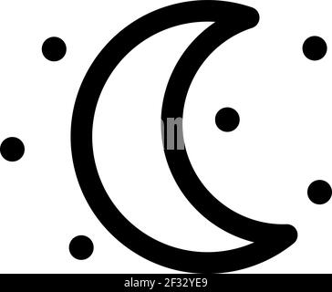 Young moon, illustration, vector on a white background Stock Vector ...