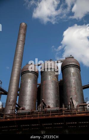 Rusting Remains Of The Carrie Furnace Steel Mill Pittsburgh PA USA ...