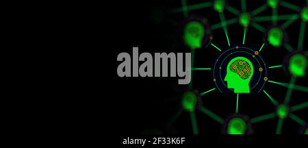 computer connected to a human brain Stock Photo - Alamy