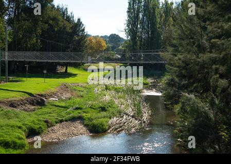 Adelong swing bridge Stock Photo - Alamy