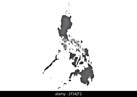 Map of Philippines on dark slate Stock Photo - Alamy